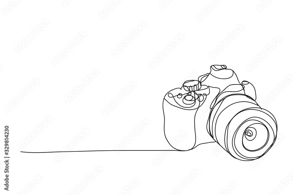 camera ,line drawing style, vector design Stock Vector | Adobe Stock