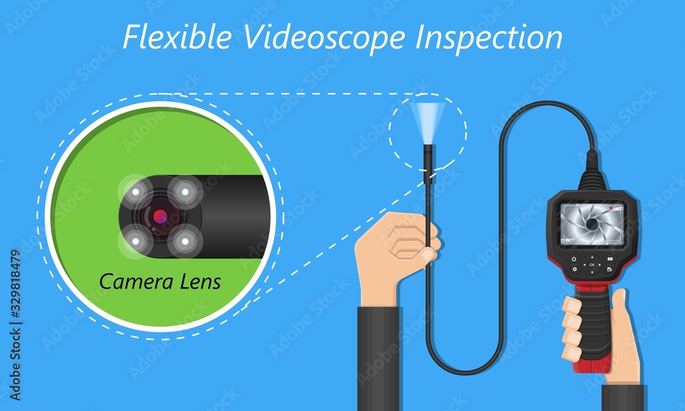 videoscope borescope inspection oil and gas system electrical pipe ...