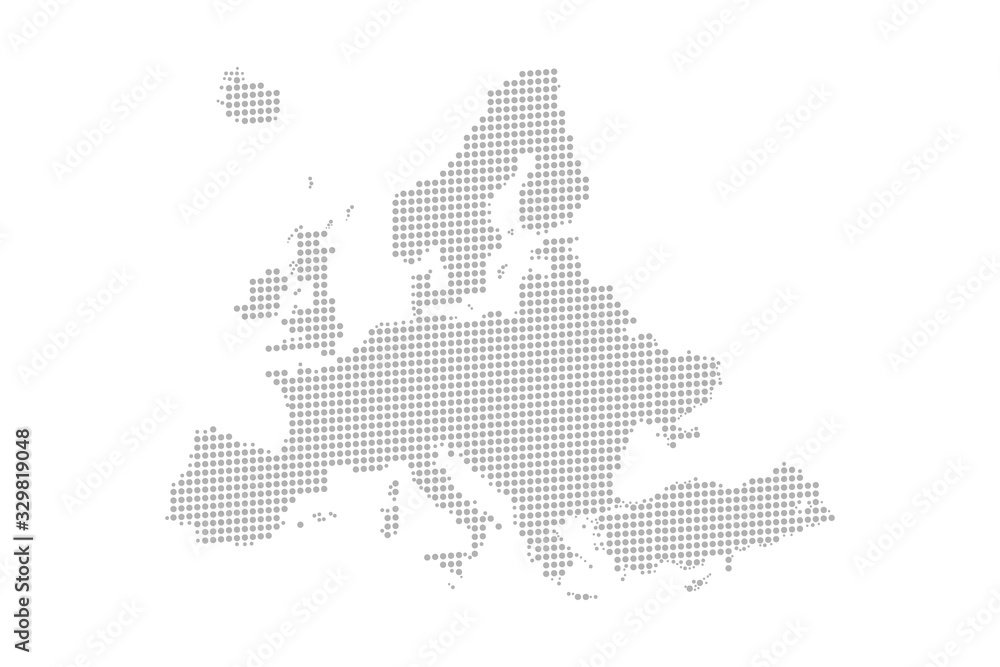 Map of Dotted Europe. Vector eps10. Stock Vector | Adobe Stock