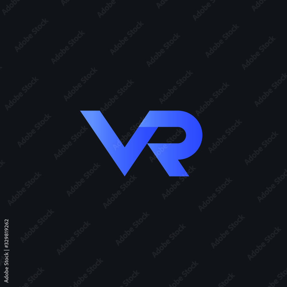 VR letter logo design. Simple, minimal and elegant VR logo design ...