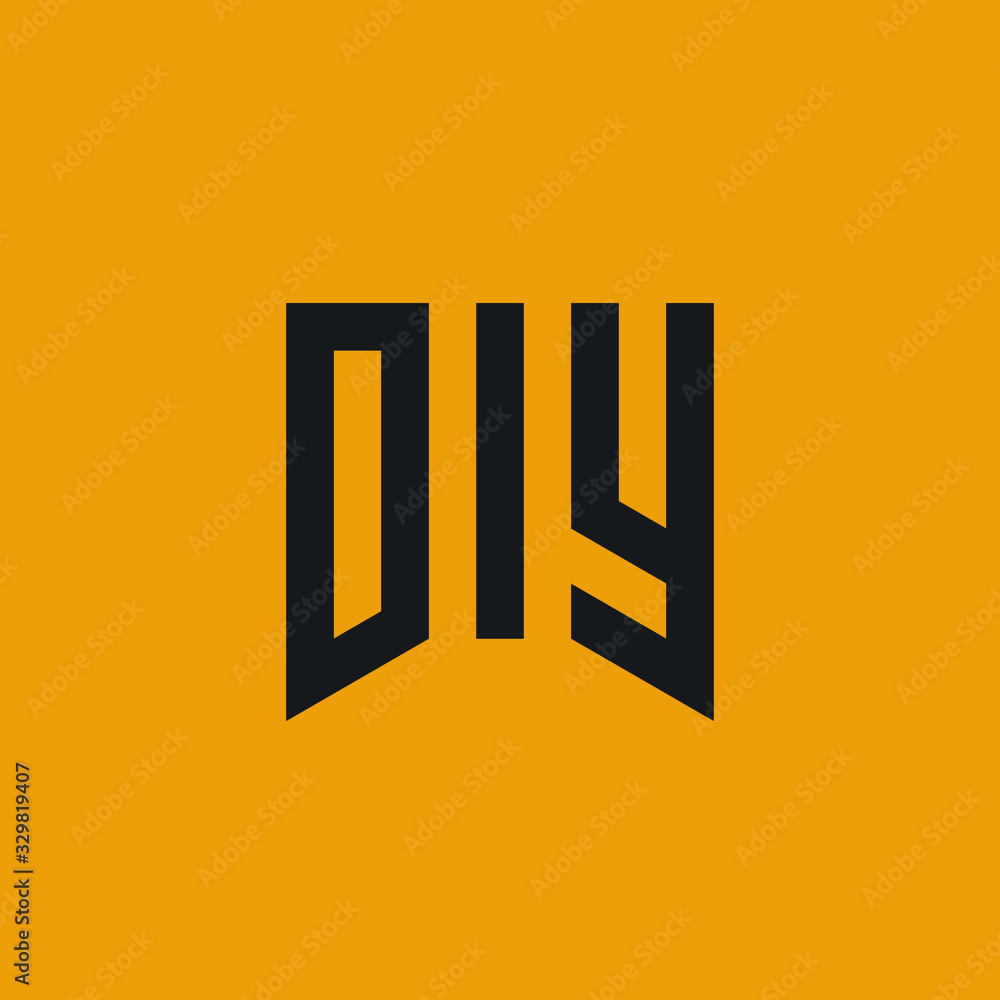 DIY (Do It Yourself) abbreviation logo. Vector illustration. Stock ...