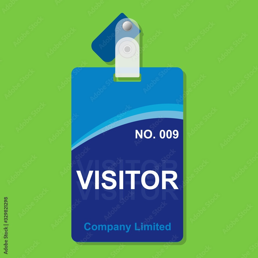 Visitor Pass Card Security in Organization Stock Vector | Adobe Stock