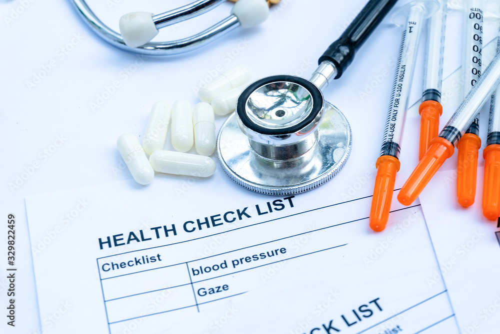 health check list form with equipment checking Stock Photo | Adobe Stock