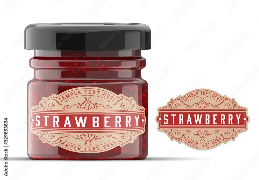 Vintage-Style Jam Label Layout Stock Template | Adobe Stock
