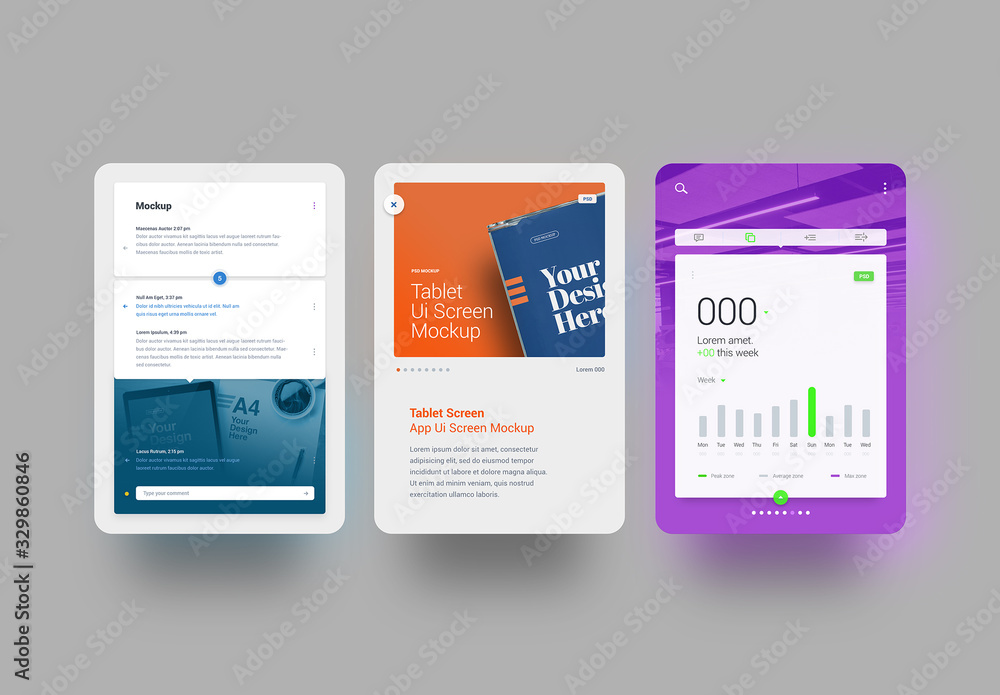 Tablet Presentation Showcase Mockup Stock Template | Adobe Stock