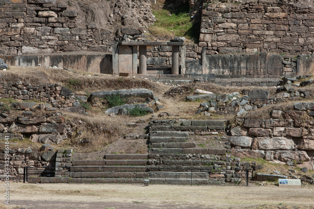 Chavin Andes Peru. Pre-Columbian civilization. Chavín de Huantar. Stock ...