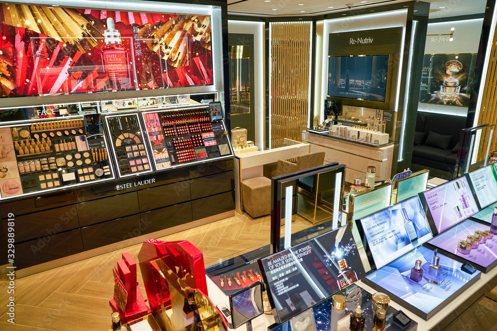 HONG KONG, CHINA - CIRCA JANUARY, 2019: cosmetic products on display at ...