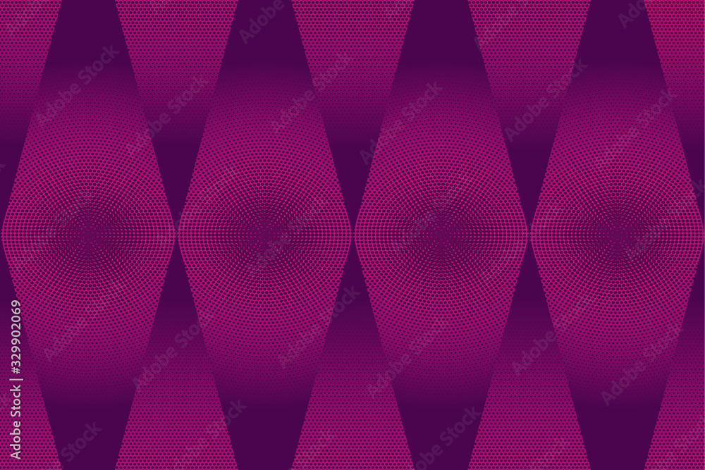 Deep pink, magenta and purple retro comic background with triangle and ...