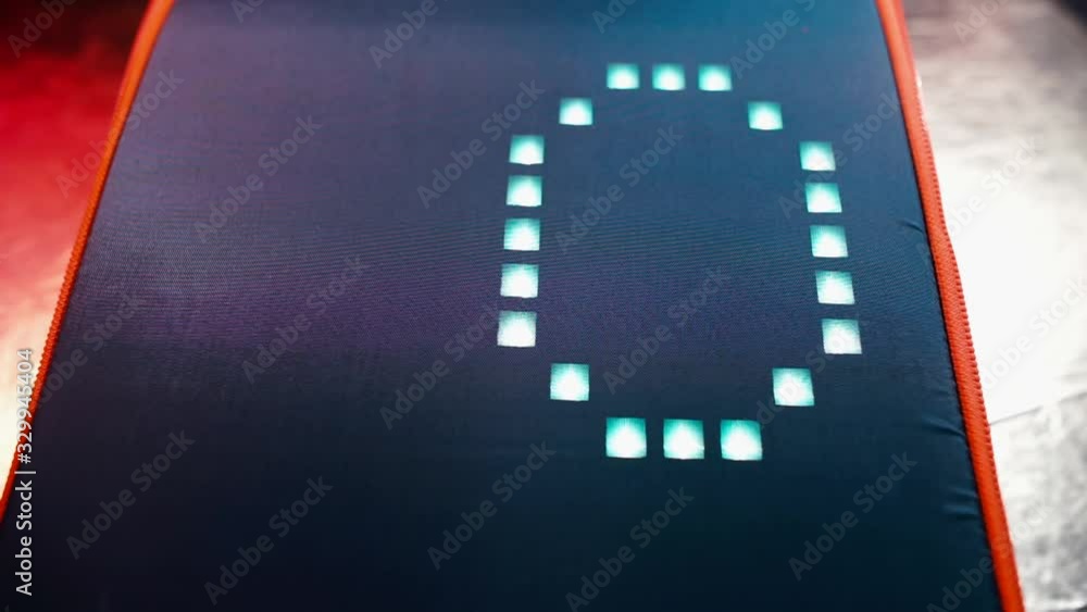 The OK symbol moves on the electronic display of a car terminal ...