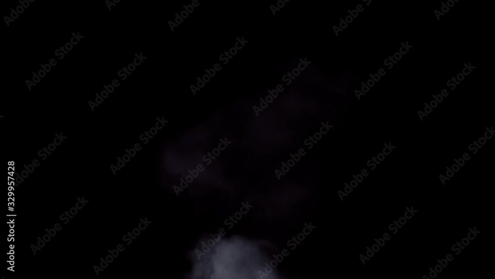 white steam / smoke / ink texture animation vfx effects on black ...