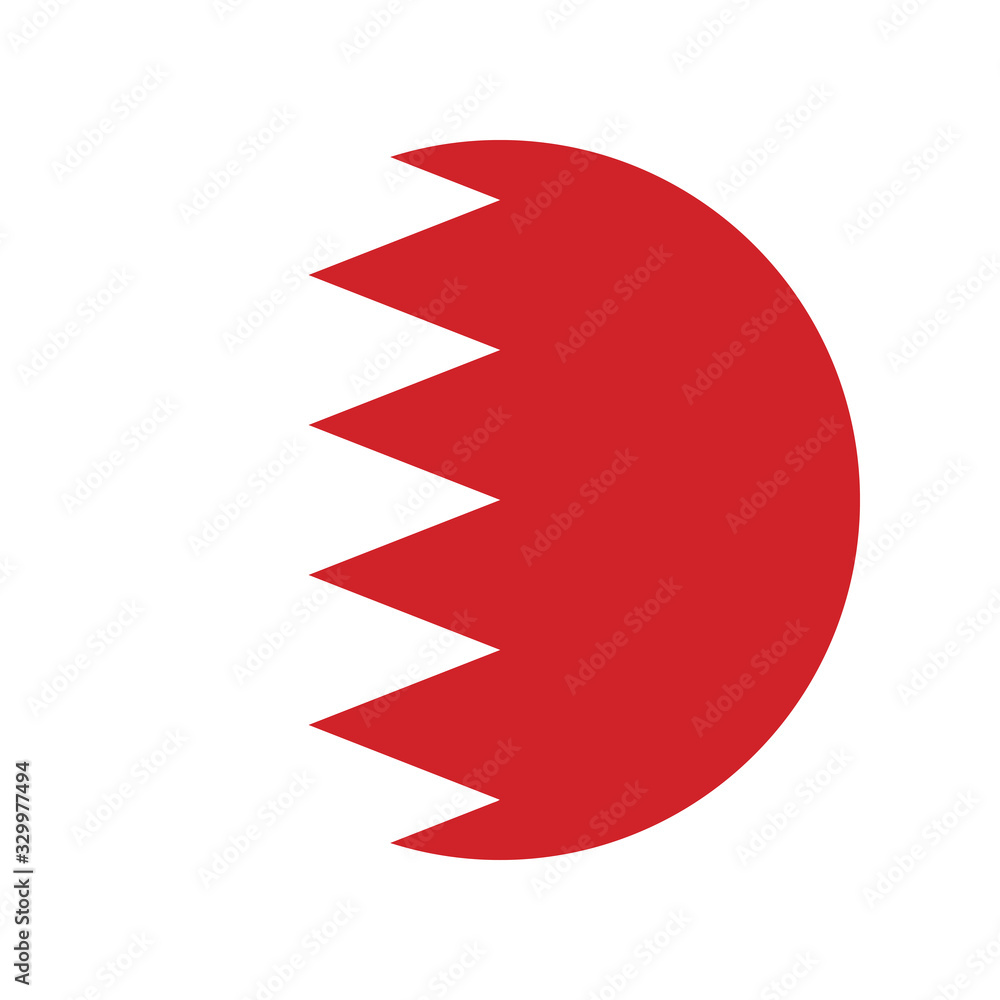 Bahrain flag in glossy round button of icon. flag logo of Bahrain ...