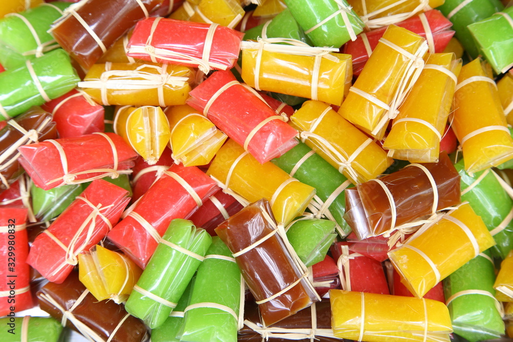 Thailand dessert called "Kalamae" Stock Photo | Adobe Stock