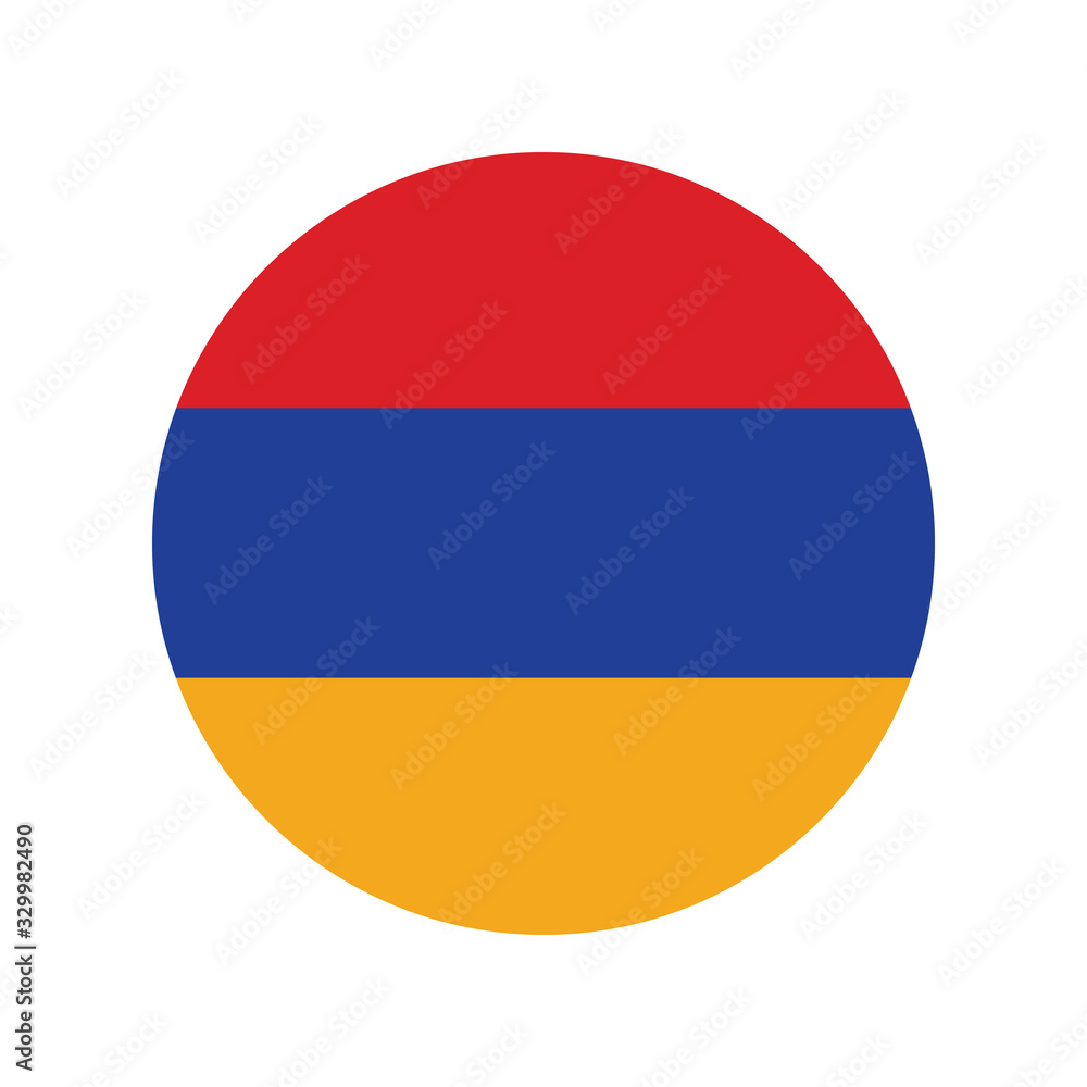 Armenia flag in glossy round button of icon. flag logo of Armenia ...
