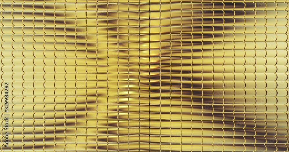 gold foil tiles texture background 3D renderinging 3D illustration ...