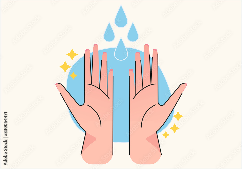 Washing hand hygiene hygienic illustration vector Stock Vector | Adobe ...