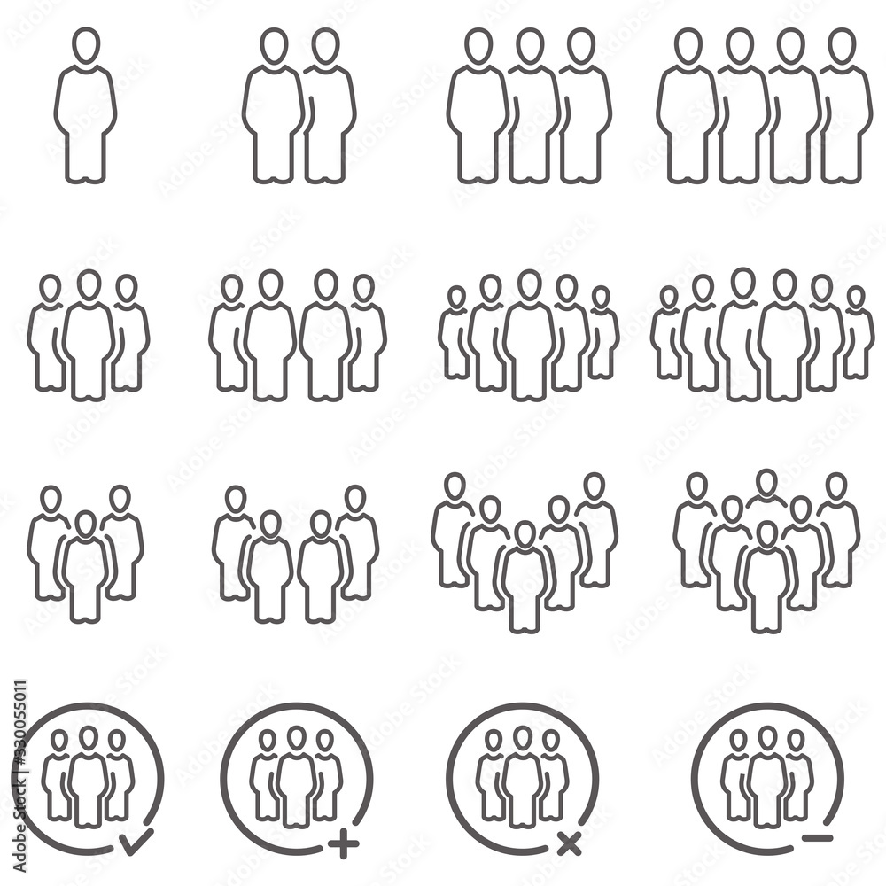 people and population icon set,vector and illustration Stock Vector ...