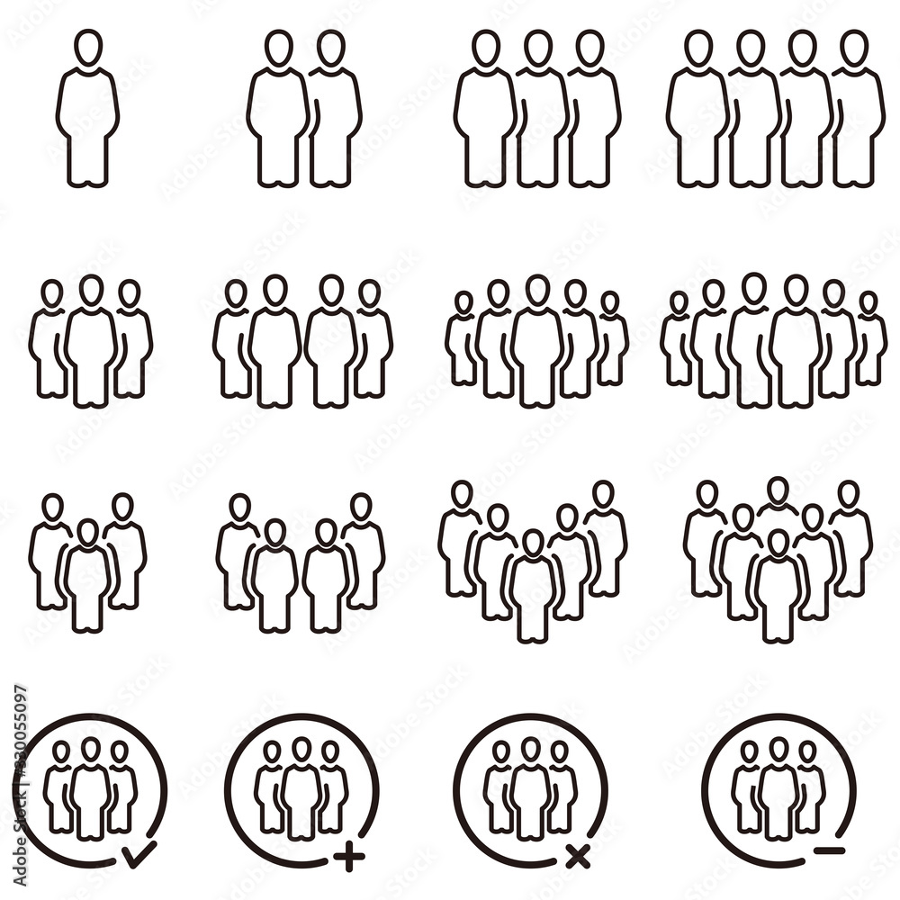 people and population icon set,vector and illustration Stock Vector ...