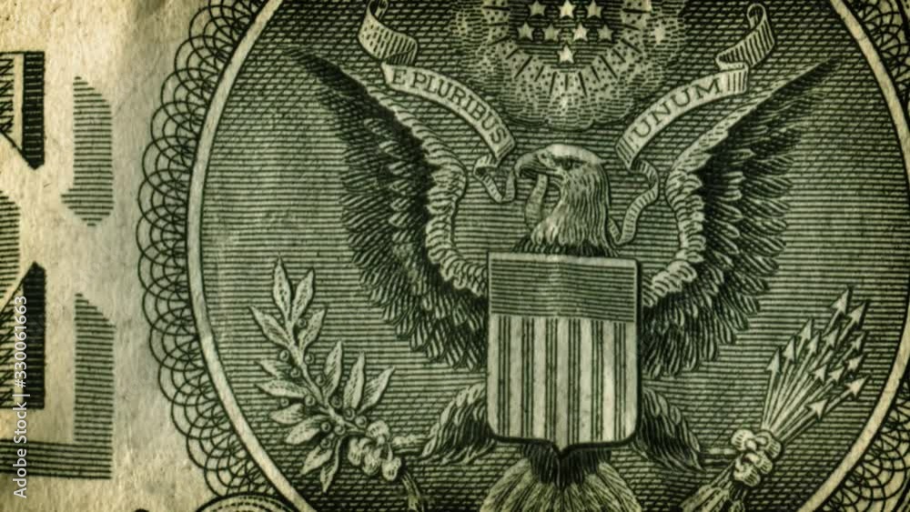 Vintage Dollar Bill Close Up Texture Animation/ 4k background animation ...