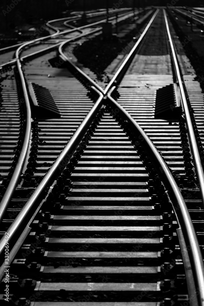 Weiche Weichen Schienen Gleise Eisenbahn Bahnhof Technik Richtung ...