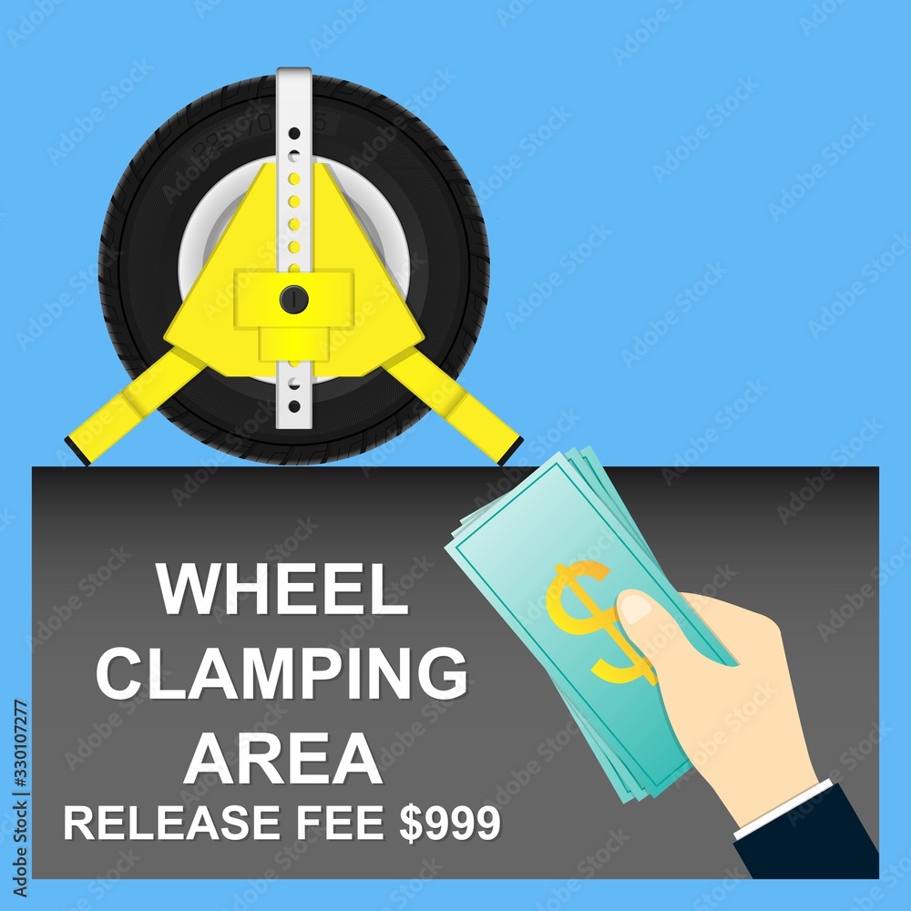 Car Vehicle Wheel Clamp Lock Device Prevent From Moving Outside Parking ...