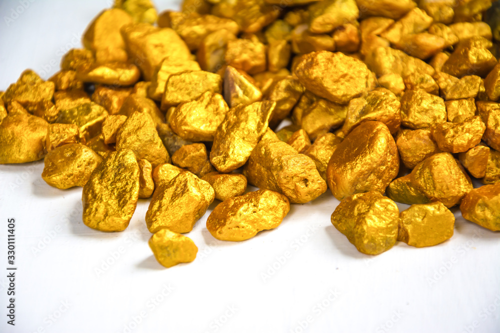 Rare gold stone material original for transform to valuable Stock Photo ...