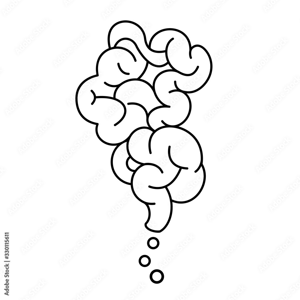 Gases in human intestines, medical icon Stock Vector | Adobe Stock