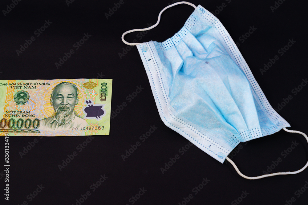 Money in Vietnam Dong, VND vietnamese mask health guard face earloop ...
