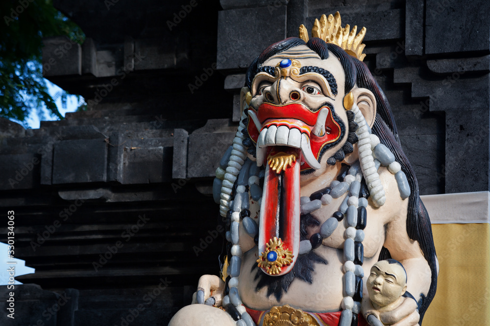 Details of traditional balinese hindu temple. Rangda - traditional ...