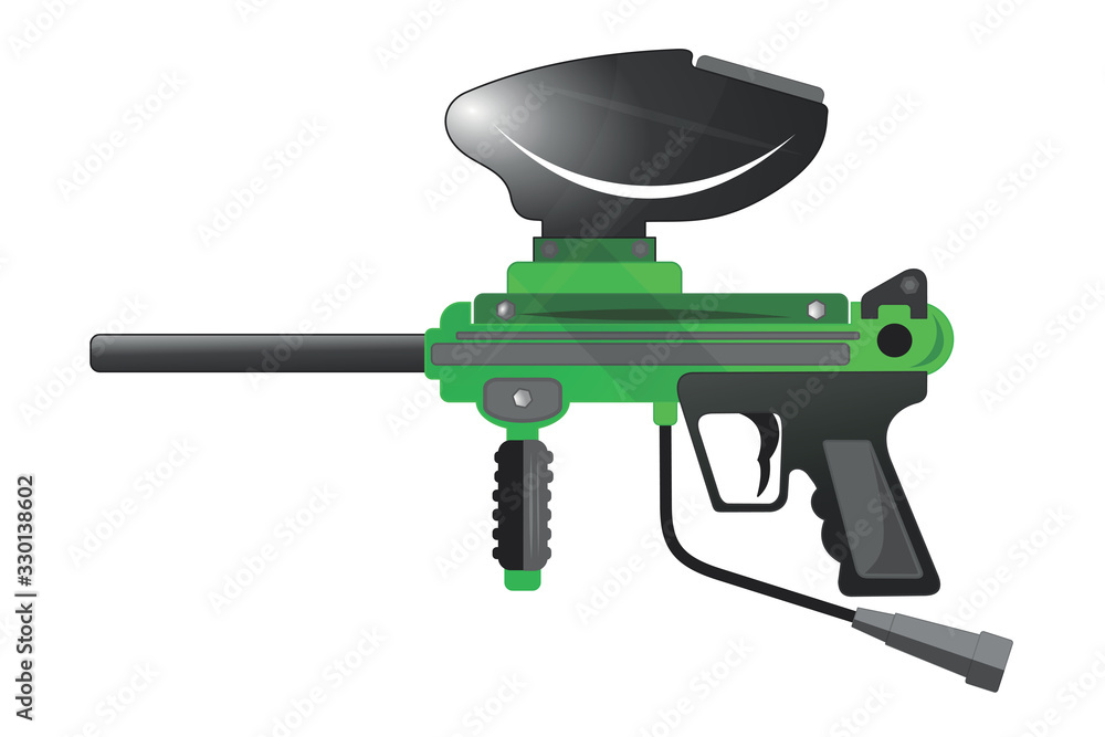 Paintball gun.Vector cartoon illustration isolated on white background ...