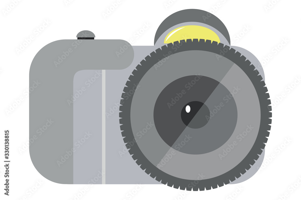 Camera Logo.Vector cartoon illustration isolated on white background ...