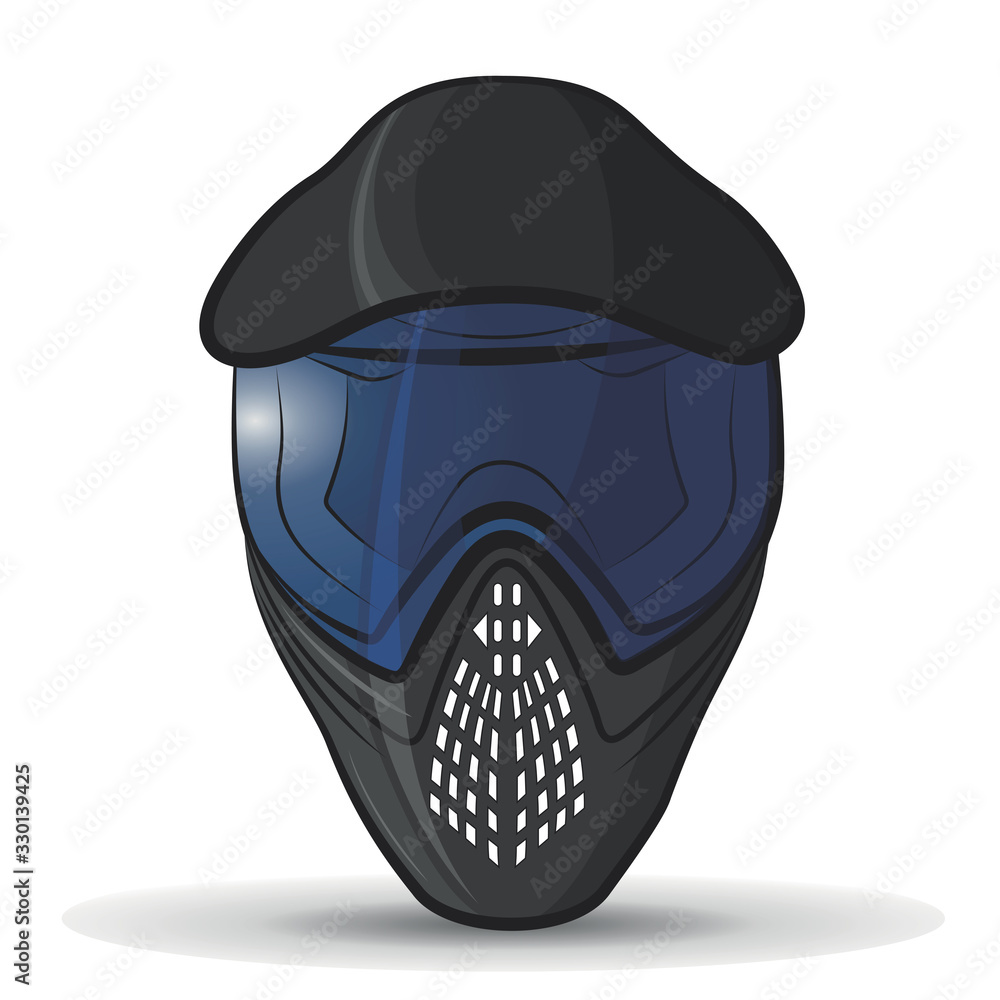 Paintball mask.Vector cartoon illustration isolated on white background ...
