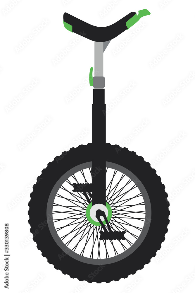 Unicycle.Vector cartoon illustration isolated on white background ...