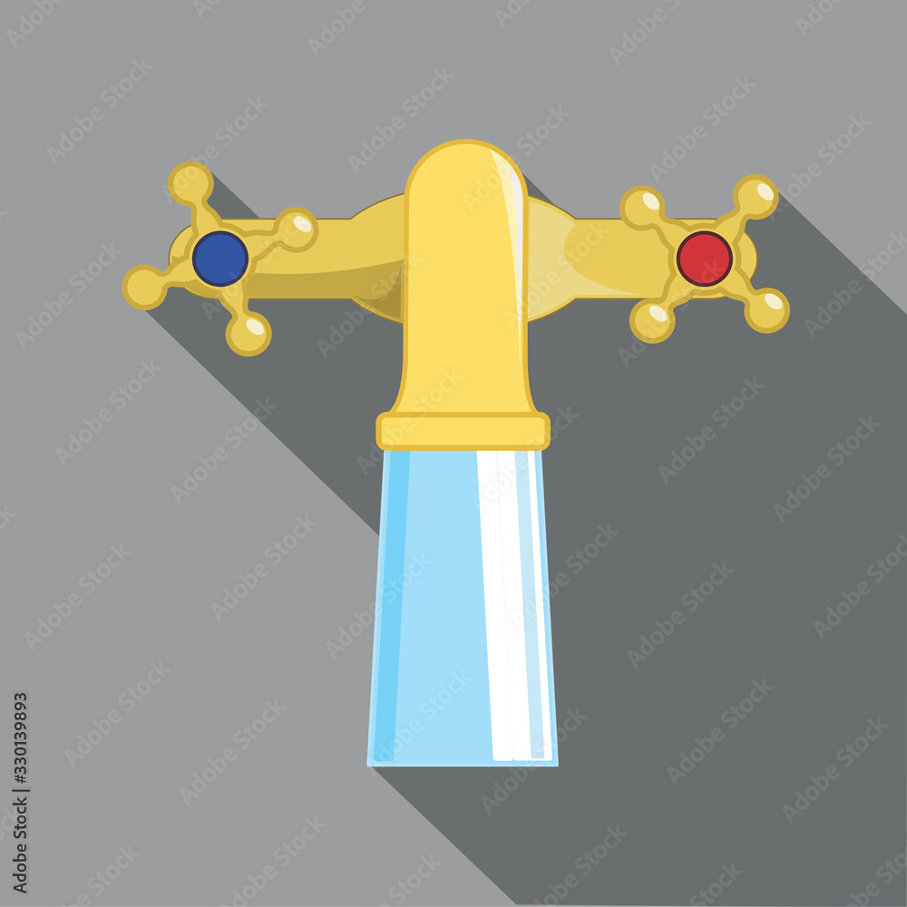 Water tap vector cartoon illustration. Stock Vector | Adobe Stock