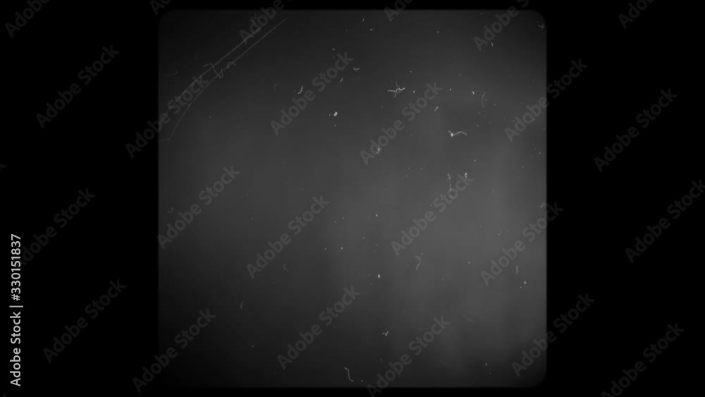 Screen of a Vintage TV with scratches and damage. Old Film Effect ...