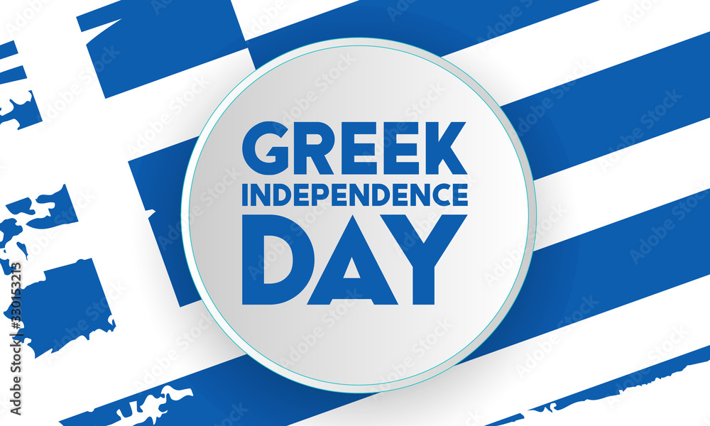Greek Independence Day 25 March. Poster, Greeting card, banner ...