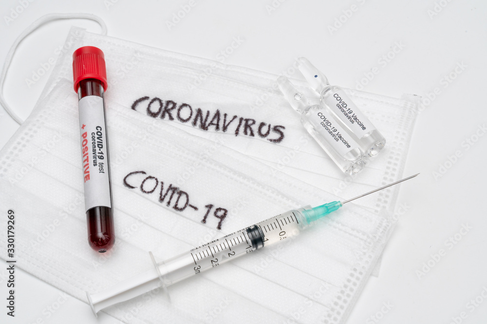 COVID 19 Coronavirus, infected blood sample in the sample tube, Vaccine ...
