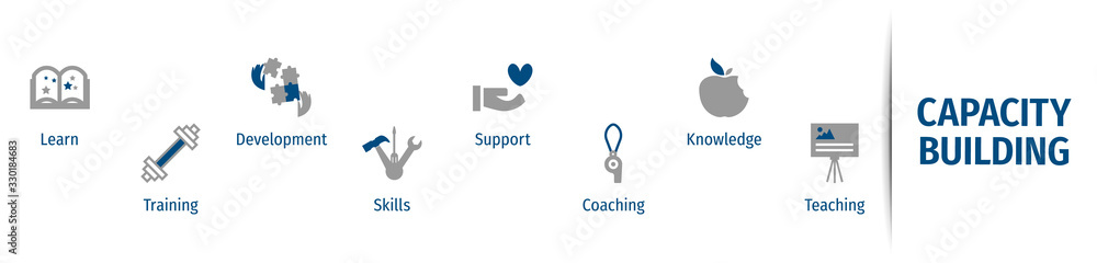Capacity Building Flat Vector Icons. Capacity Building Vector ...
