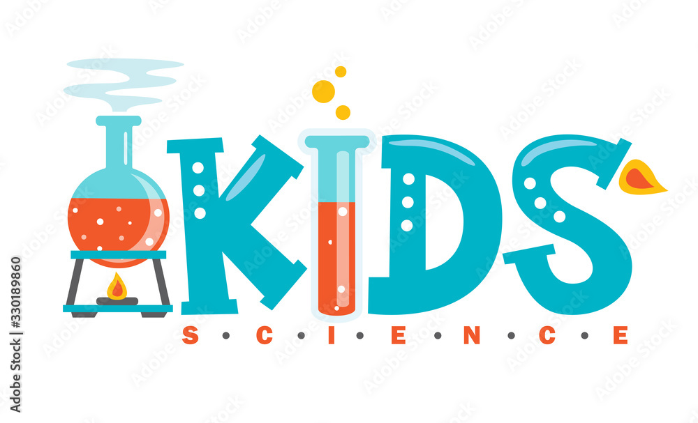 Logo Design For Kids Science Stock Vector | Adobe Stock