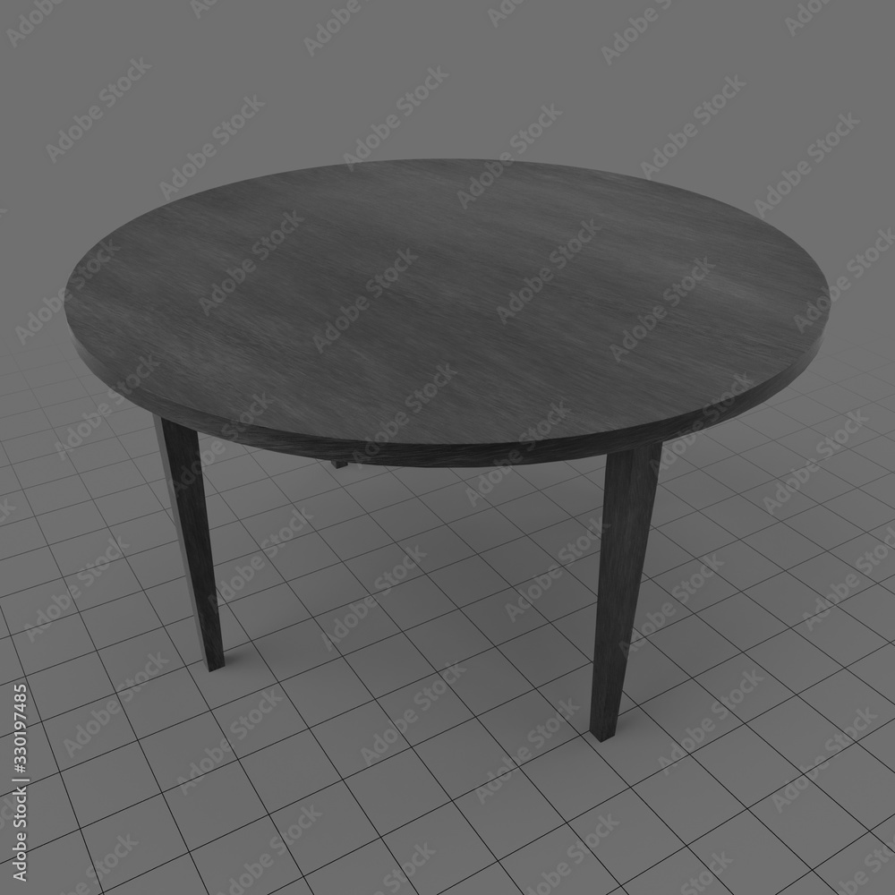 Modern round table Stock 3D asset | Adobe Stock