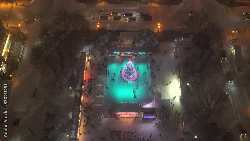 SAPPORO, HOKKAIDO, JAPAN - 10 FEB 2020 : Aerial view of Sapporo Snow ...