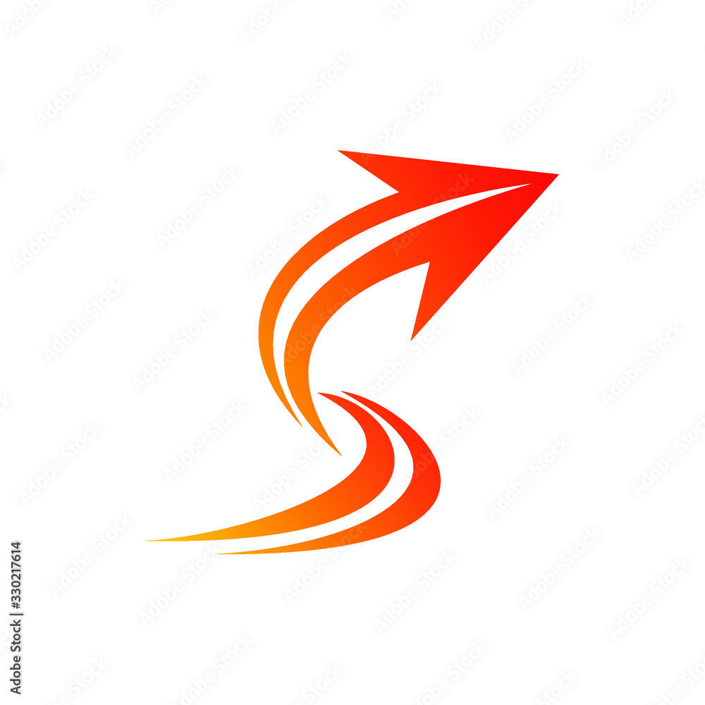 Letter s arrow logo design Stock Vector | Adobe Stock