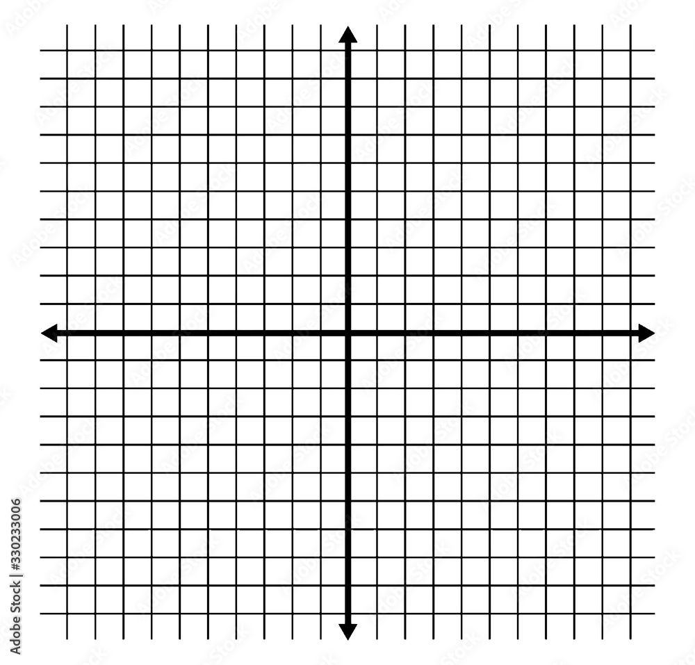 Coordinate Grid With Axes Labeled And Grid Lines Shown, vintage ...