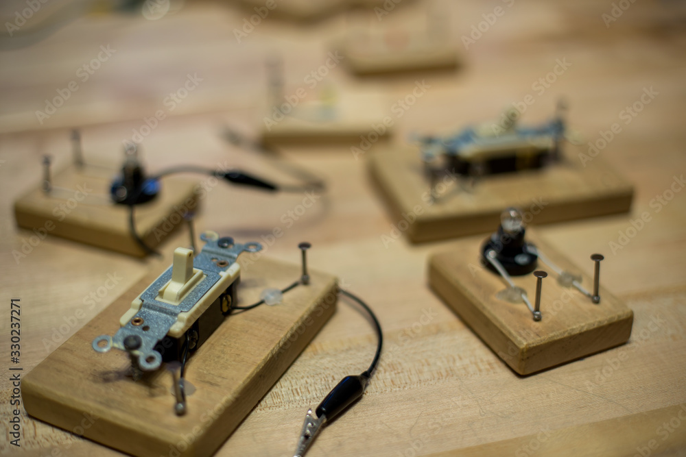 Hands on STEM education activity. Science lesson with hand made ...