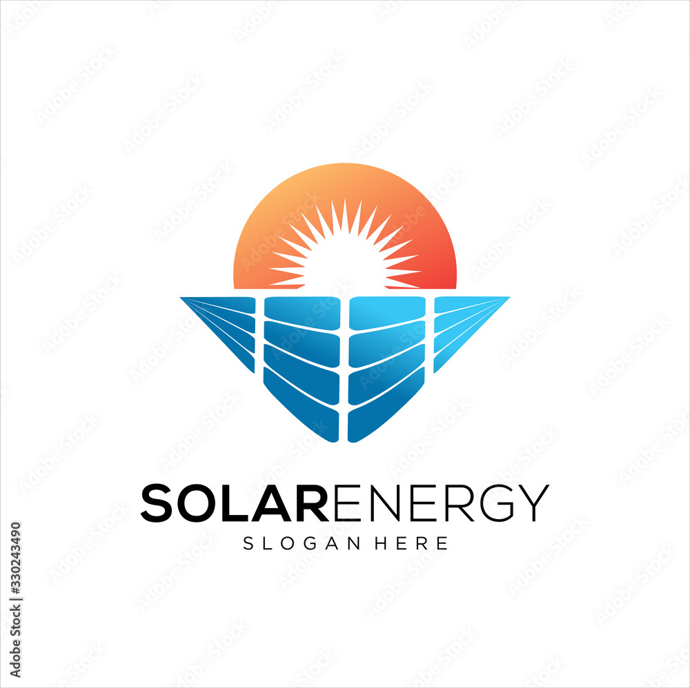 Sun solar energy logo design template. solar tech logo designs, Idea ...