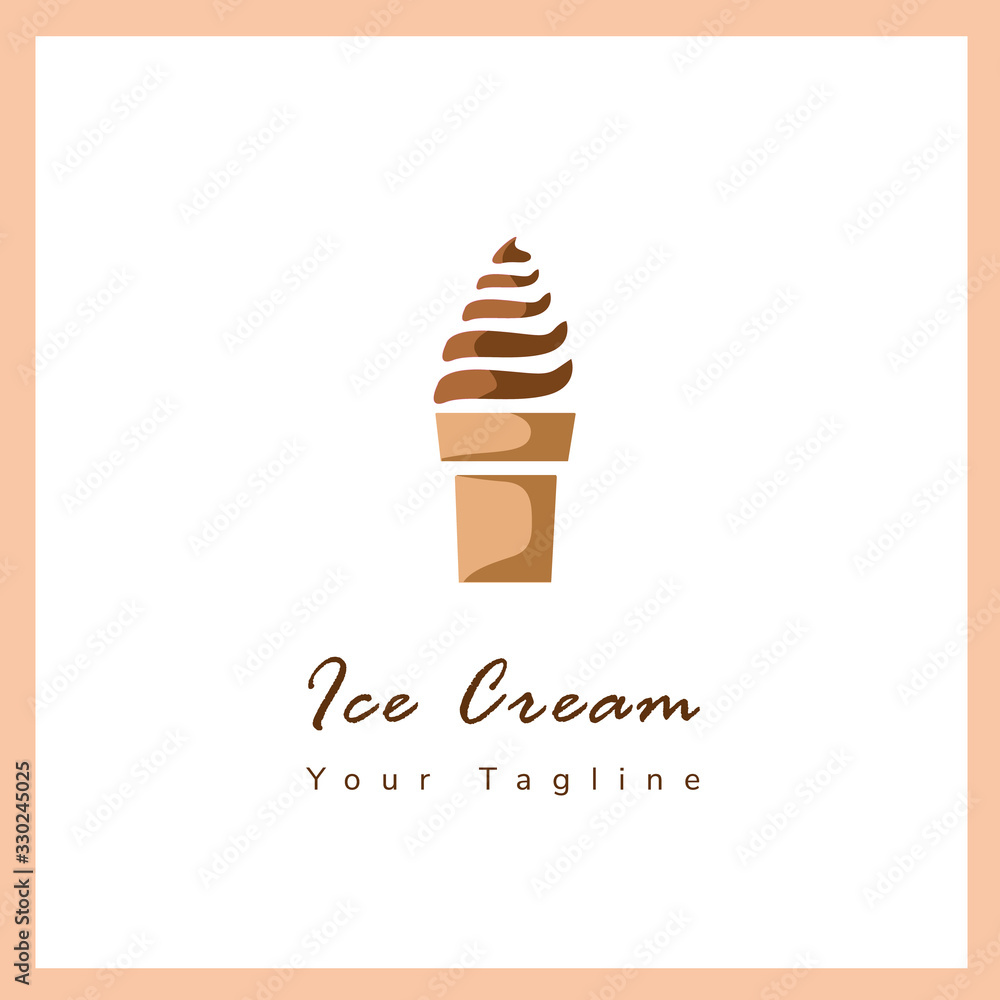design logo chocolate ice cream template for your brand Stock Vector ...