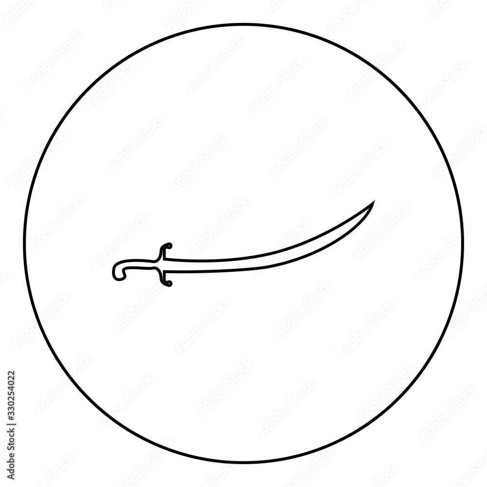 Vetor do Stock: Turkish saber Scimitar Sabre of arabian persian Curved ...