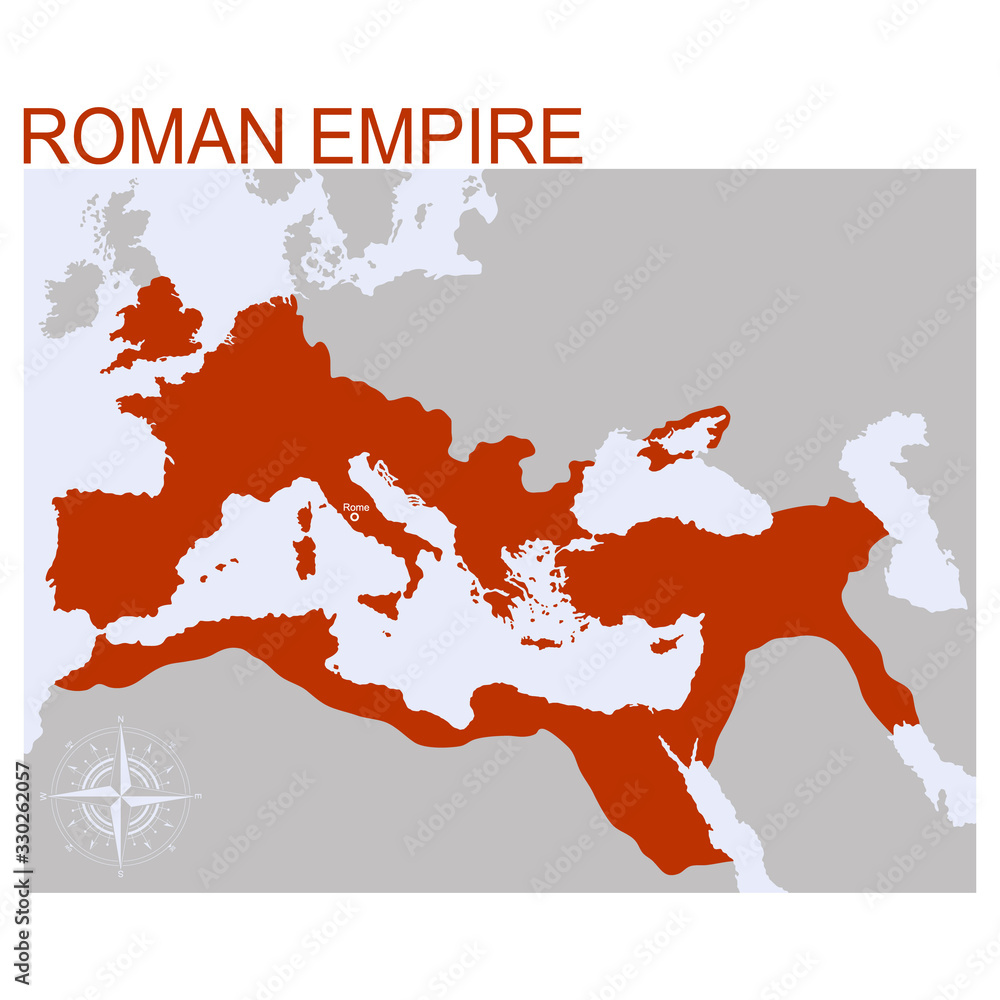 vector map of the Roman Empire Stock Vector | Adobe Stock