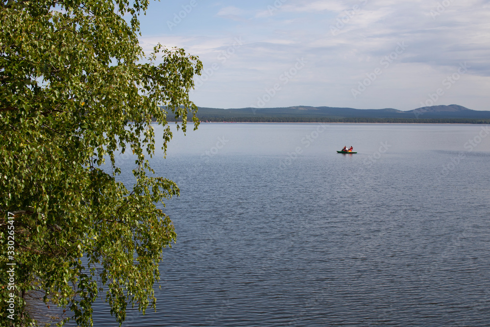 Burabai lake in Kazakhstan, Akmol region. Beautiful place for eco ...