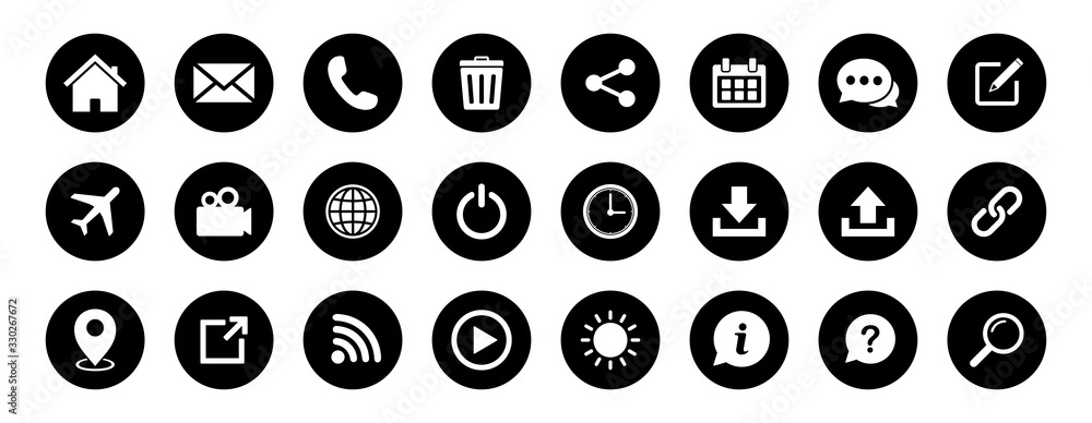 Website icon set, Web icon Set, symbol vector Stock Vector | Adobe Stock