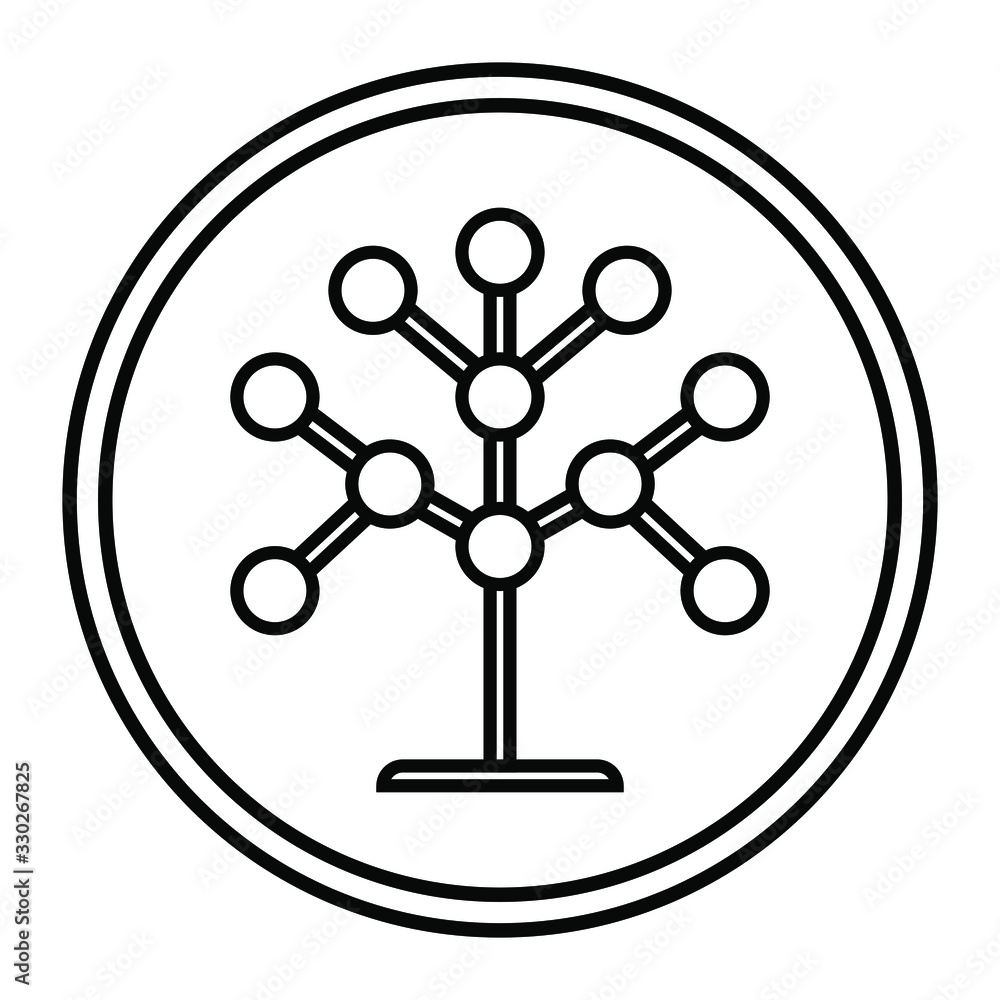 Phylogenetic, tree vector icon. Element of bio engineering illustration ...